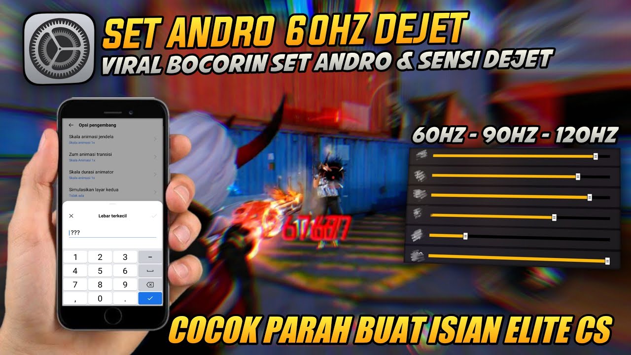 SET ANDRO 60HZ BSK DEJET || FREE SENSI & SETTINGAN || AIM BRUTAL 98% HEADSHOT🎯 || WORK SEMUA HP📱 ...