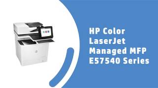 HP Color LaserJet Managed MFP E877 Printer Series Setup And