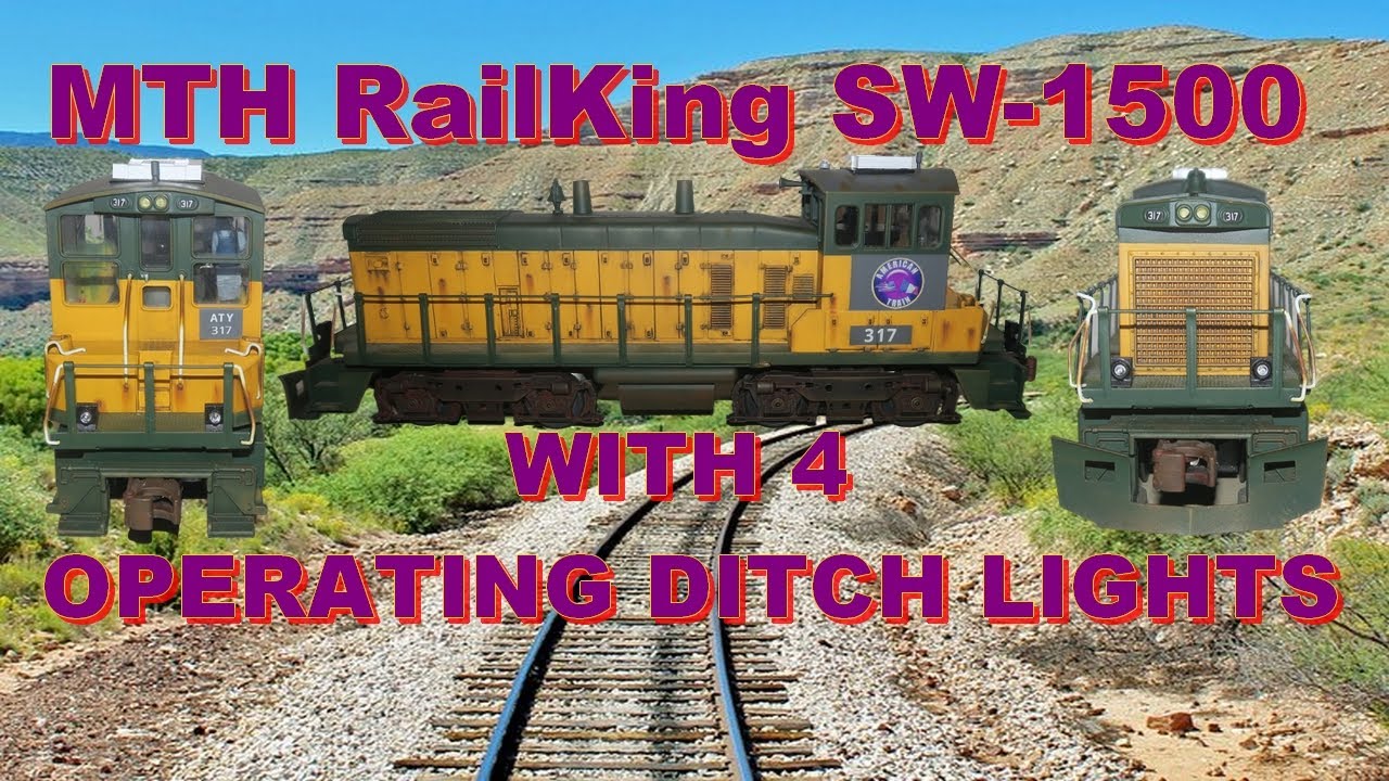 MTH RailKing SW-1500 Switcher with Operating Ditch Lights O Gauge - YouTube