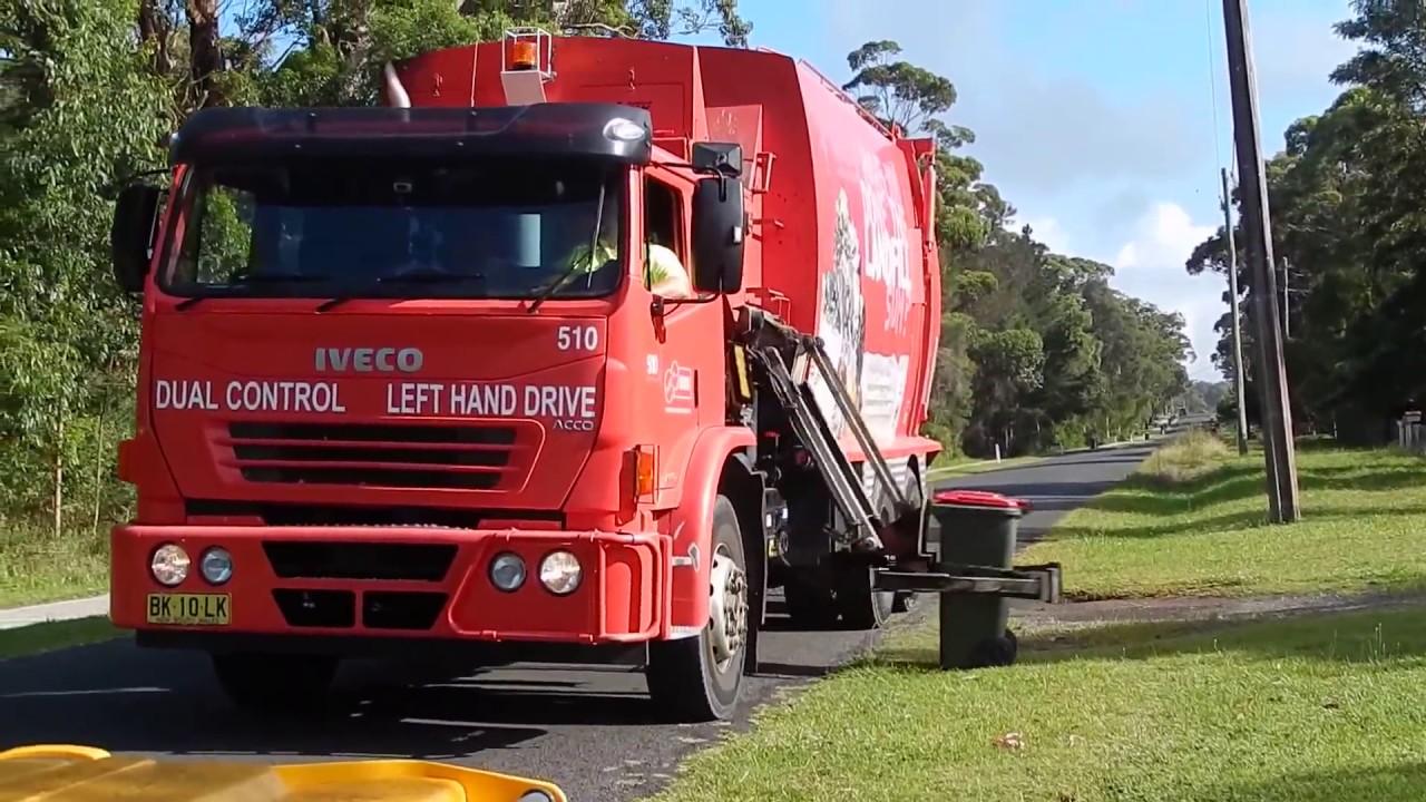 Red Garbage Truck