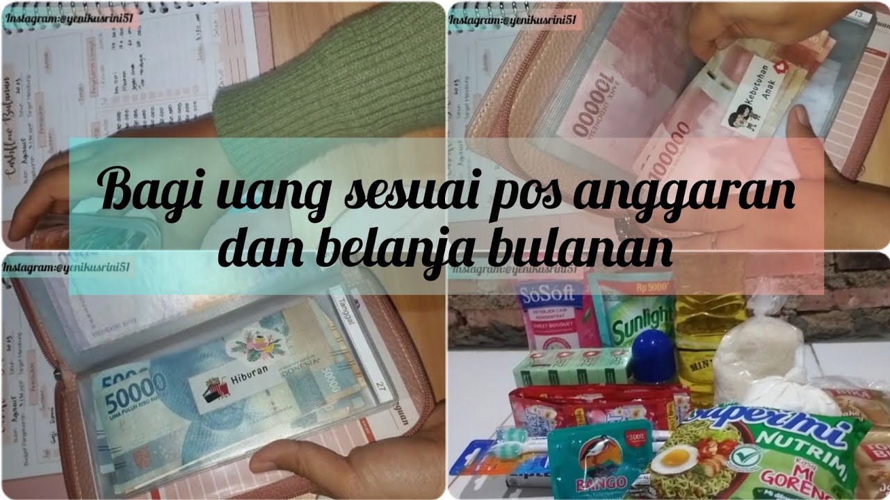 Budgeting Agustus|| Membagi uang sesuai anggaran dan Belanja bulanan ...