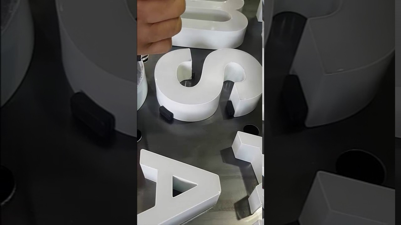 3D epoxy resin channel letter(trimless) by resin dispenser(DS-PRO100 ...