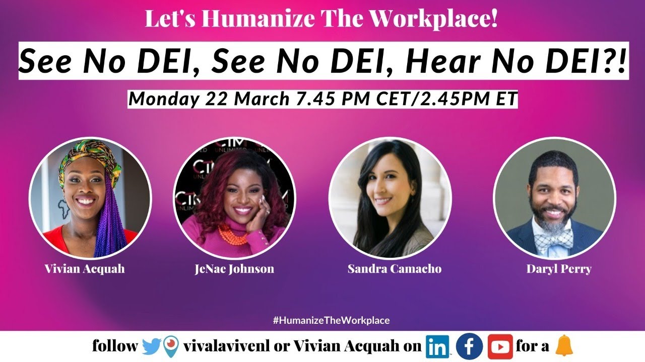 See No DEI, See No DEI, Hear No DEI?! #VivalaVive #Diversity # ...