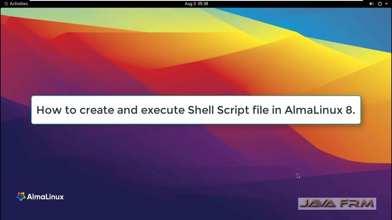 How to create and execute shell script on AlmaLinux 8 - YouTube