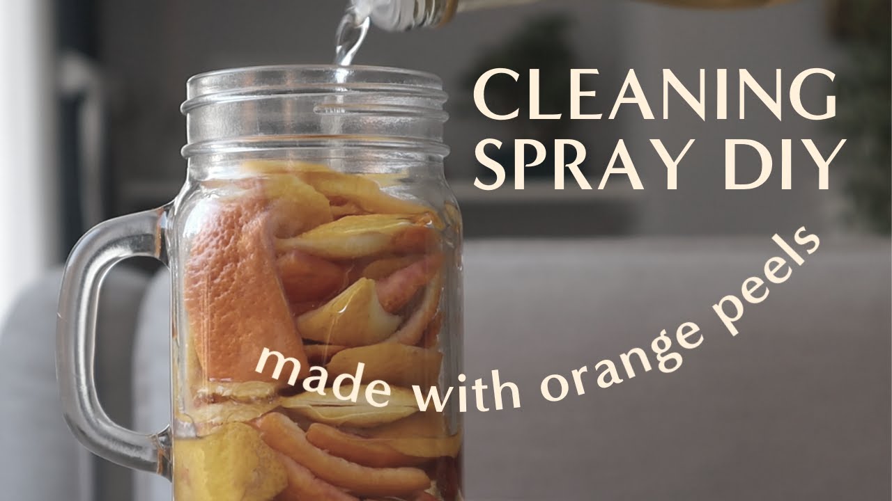 How To Make A Natural Orange Peels Infused Vinegar Cleaning Spray Youtube