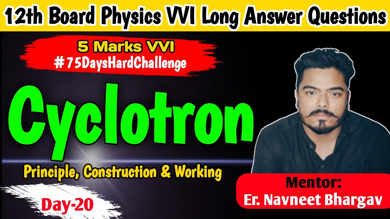 Cyclotron || Principle, Construction and Working of Cyclotron ...