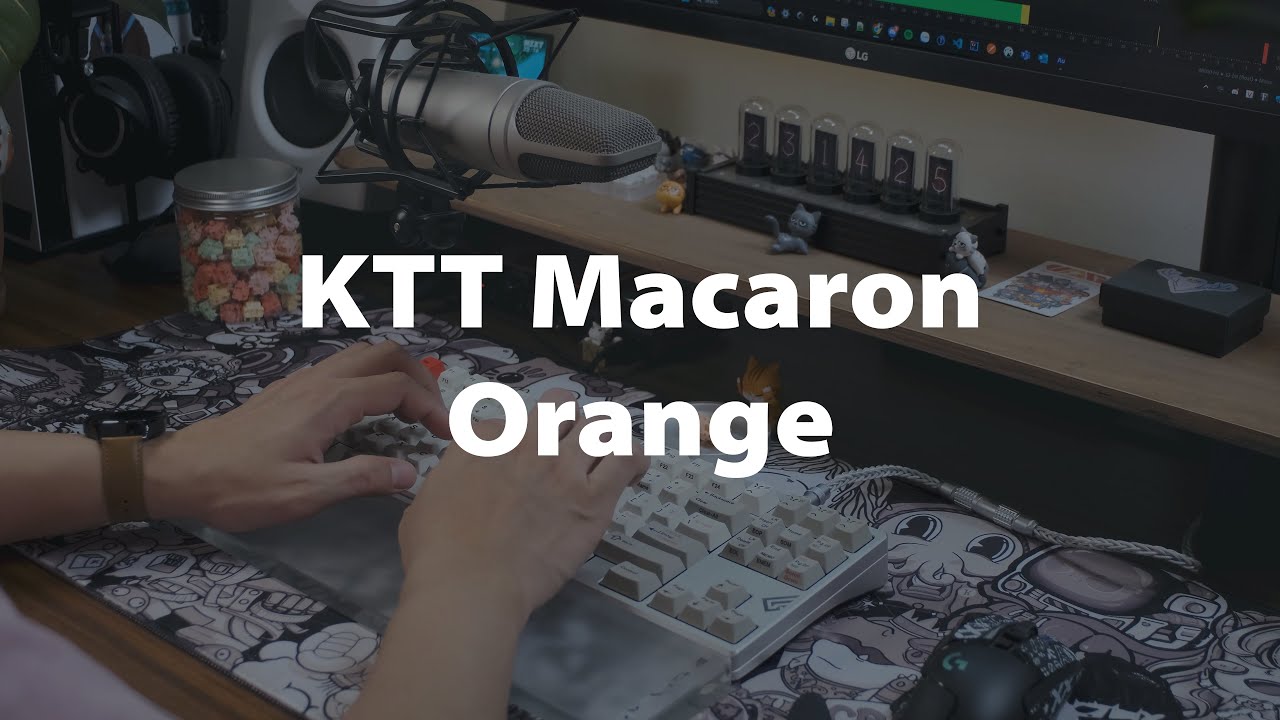 KTT Macaron Orange | Frog by Geonworks | Aluminum Plate | Switch Sounds #134 - YouTube