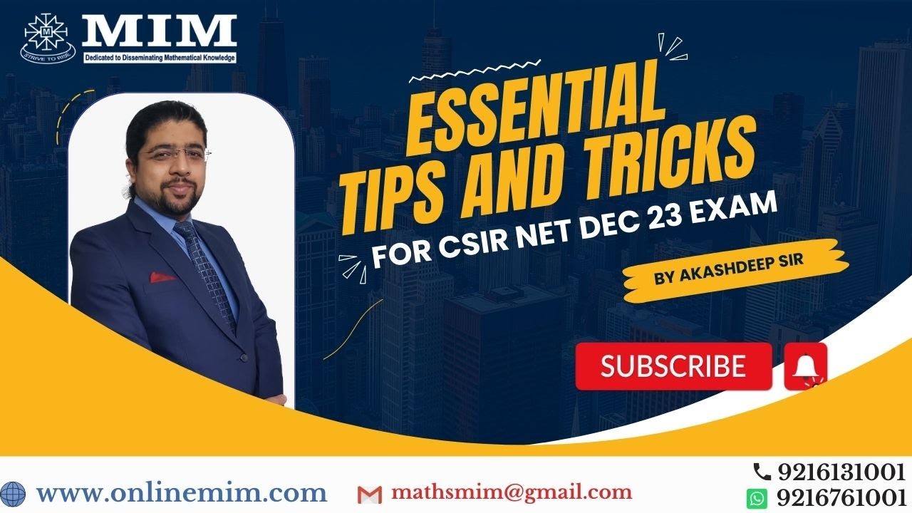 Mastering Csir Net Mathematics Exam Tips Tricks And Positivity Boost