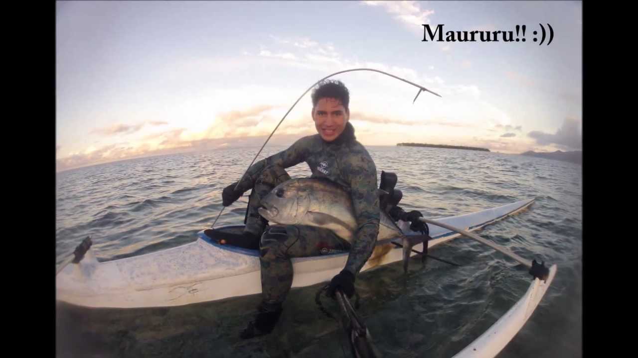Uruati 13kg (Raiatea spearfishing) - YouTube