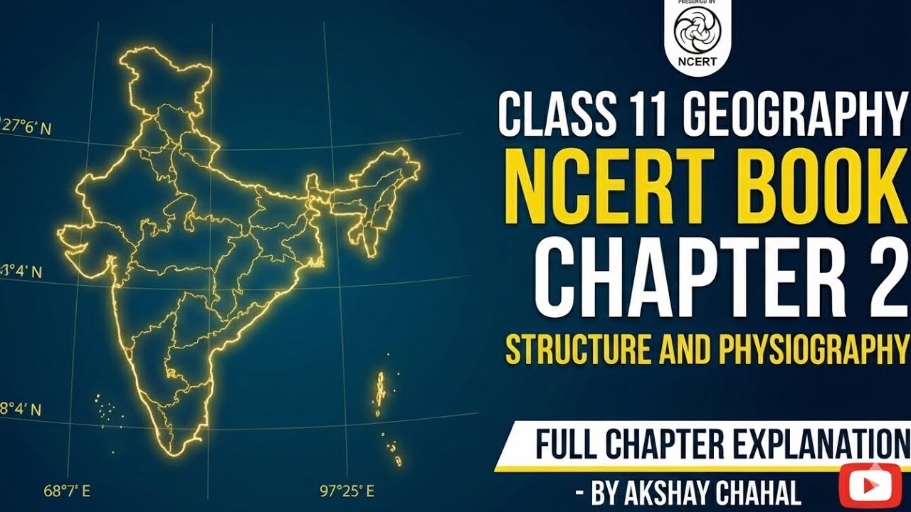 Class 11th GEOGRAPHY NCERT chapter-2, structure and physiography ( part ...