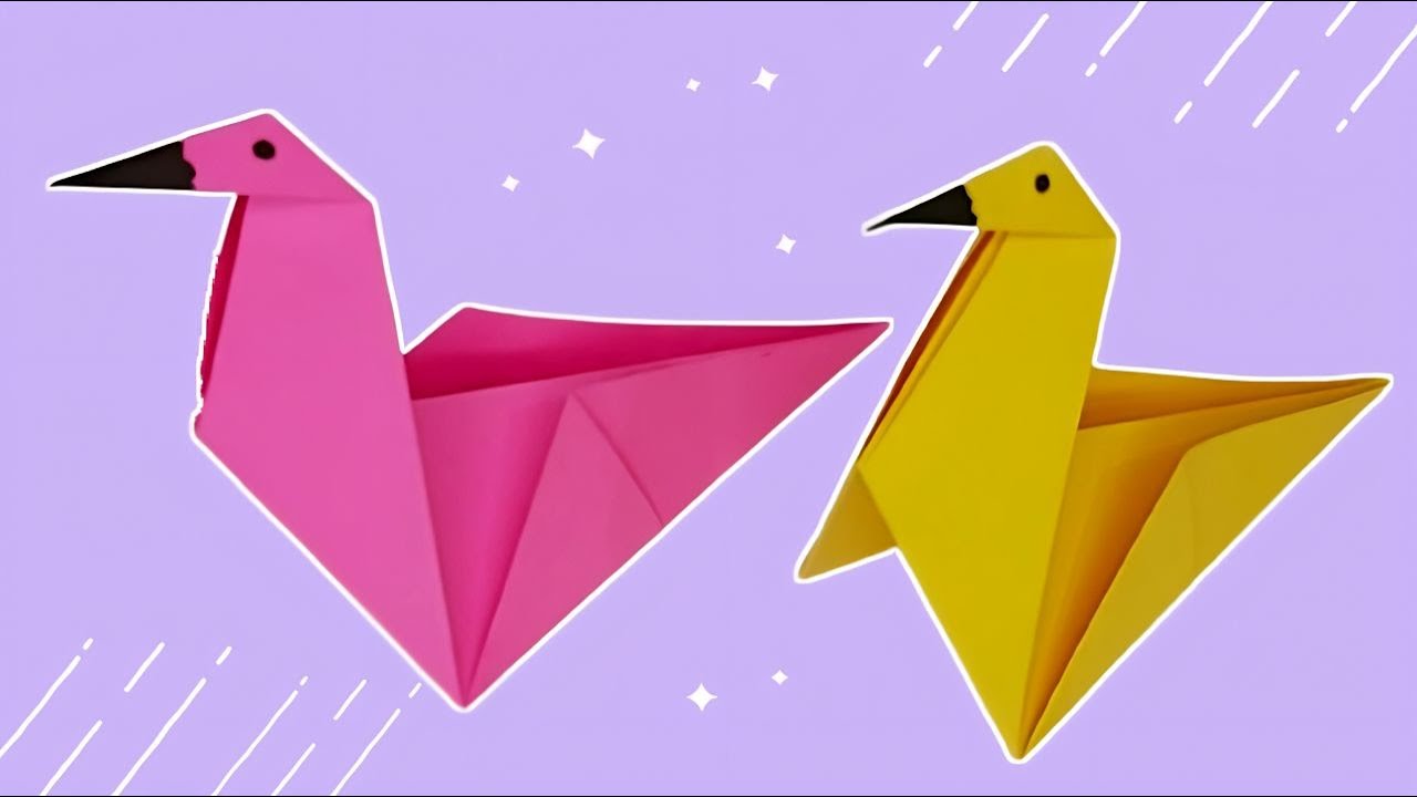 Origami paper bird|Make a cute paper bird in 3 minutes - YouTube