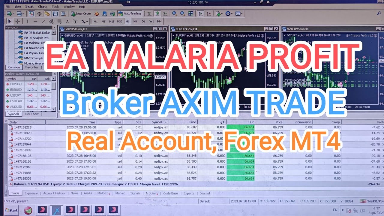 EA Malaria Profit in Aximtrade Broker or Forex MT4 - YouTube