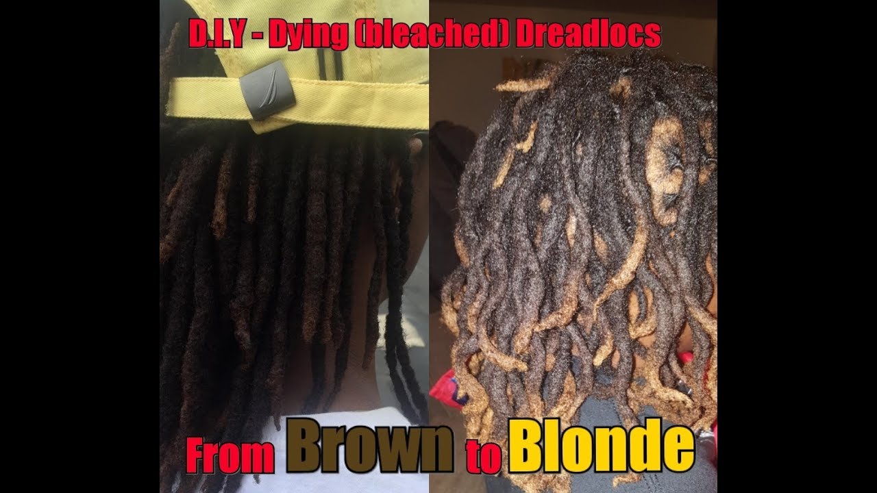 I bleached my dreadlocks! *TUTORIAL* |D.I.Y dyed locs| Brown to Blonde ...