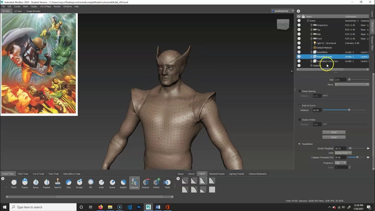 3D Character Creation Week 03 Mudbox Export and Maya Import - YouTube