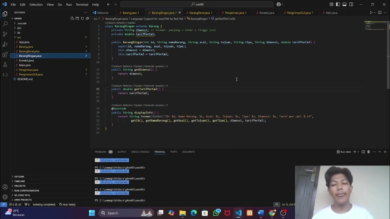 Presentasi progam JAVA dan PHP berkonsep OOP_Fared Ilham_0066 - YouTube