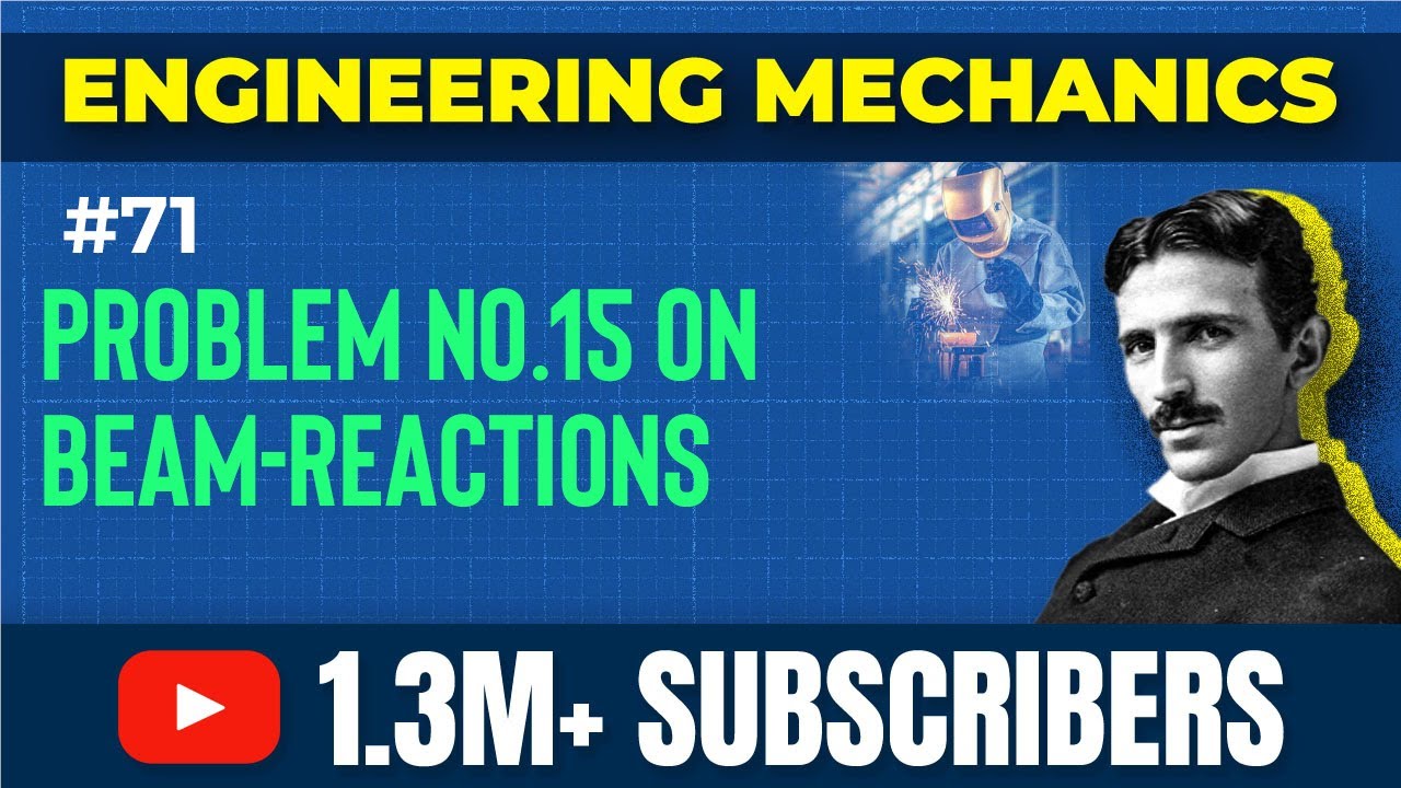Beam Reactions Example 15 - Engineering mechanics - YouTube