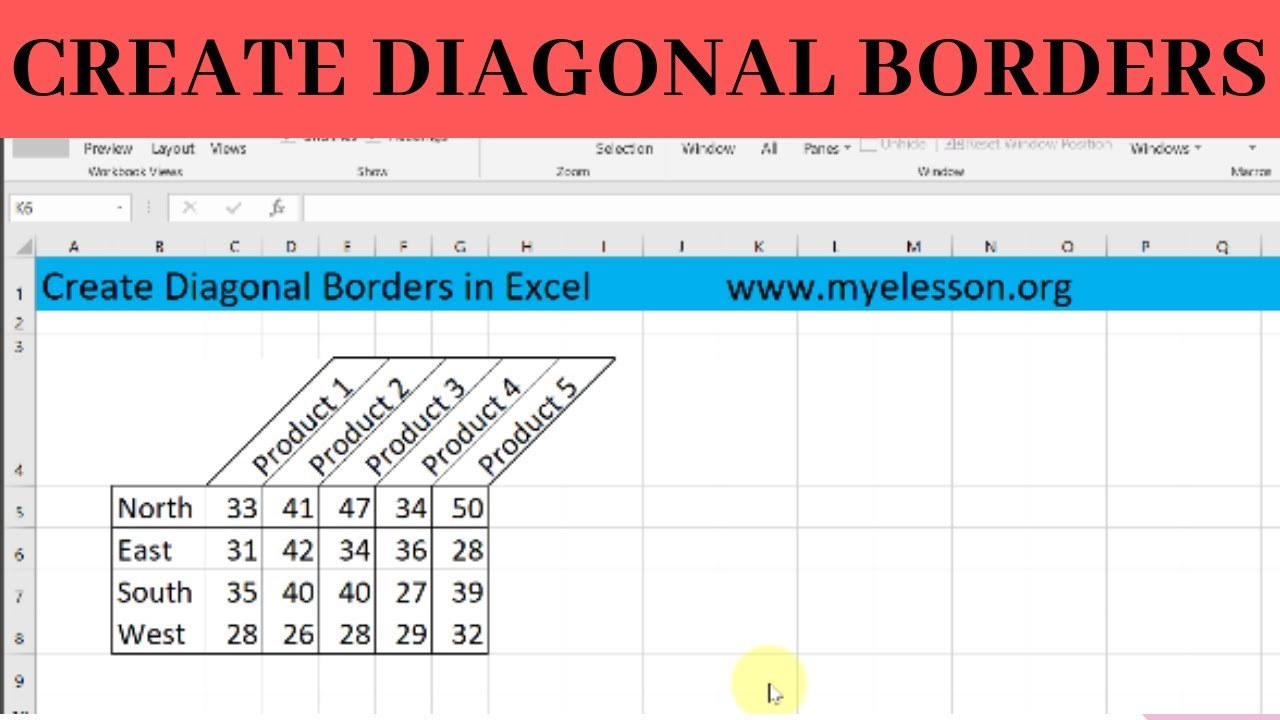 Create Diagonal Borders In Excel In Hindi YouTube Create Diagonal Borders In Excel In Hindi YouTube