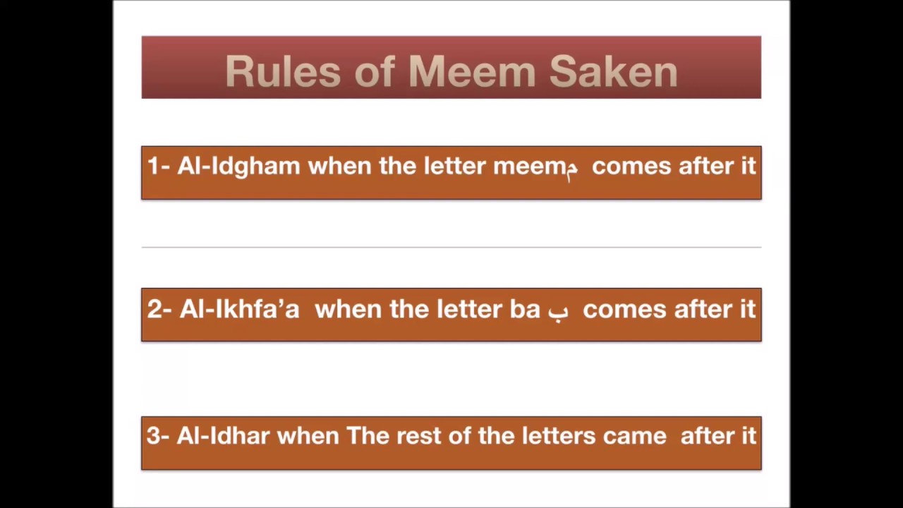 Rules of Meem Saken - YouTube