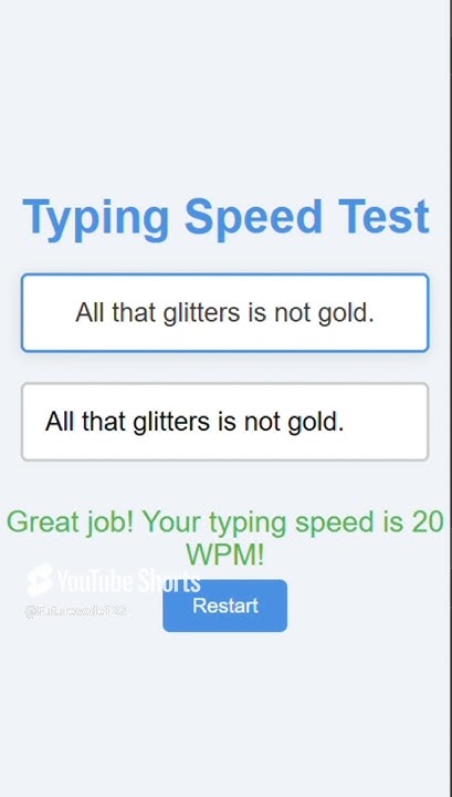 Typing speed test app using html css bootstrap and javascript #viralnow ...