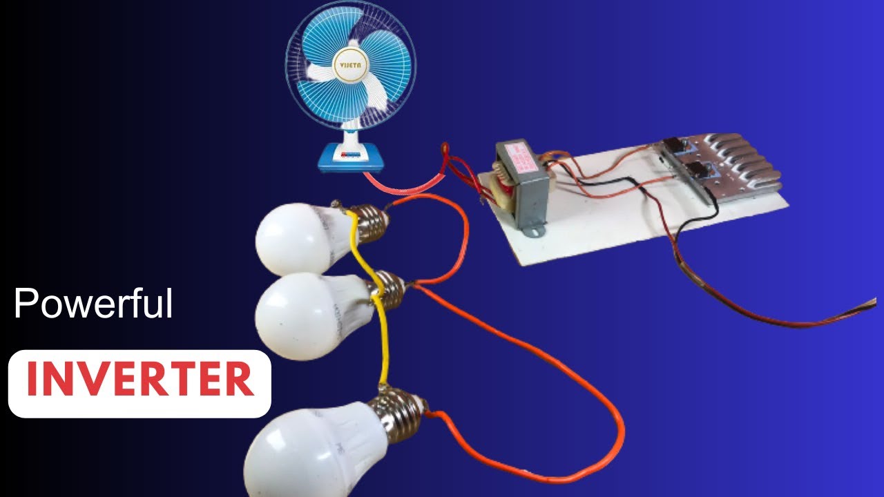 How to make a simple and powerful inverter || inverter 12v to 220v ...