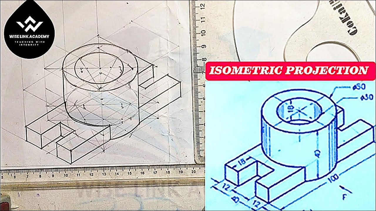 "ISOMETRIC PROJECTION: Draw Like a Pro | Technical Drawing Tutorial for Beginners(with ...