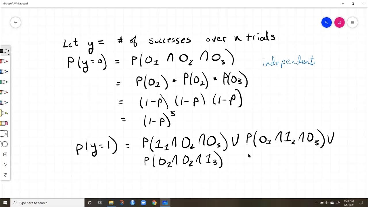 Prob and Stats Lecture - Binomial Distribution Derivation - YouTube
