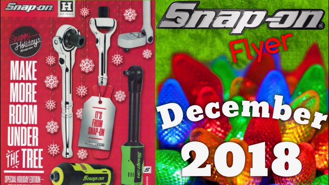 Snap On Holiday Flyer December 2018 - YouTube