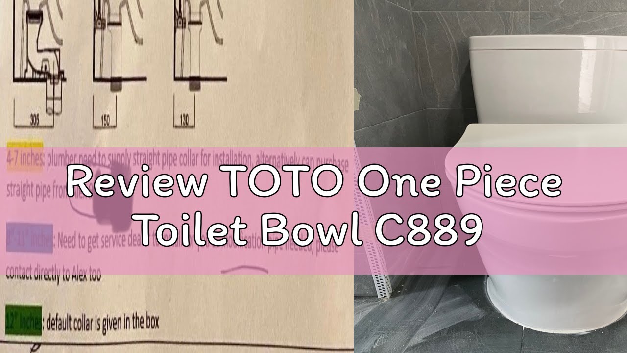 Review TOTO One Piece Toilet Bowl C889 - YouTube