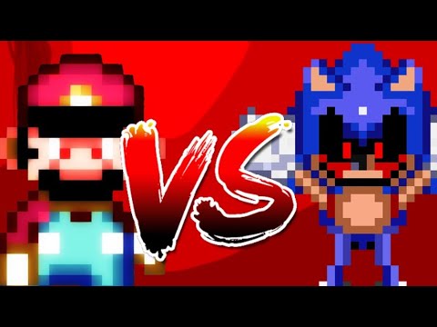 Devil Mario vs Sonic Exe || Sprite animation (DC2) - YouTube