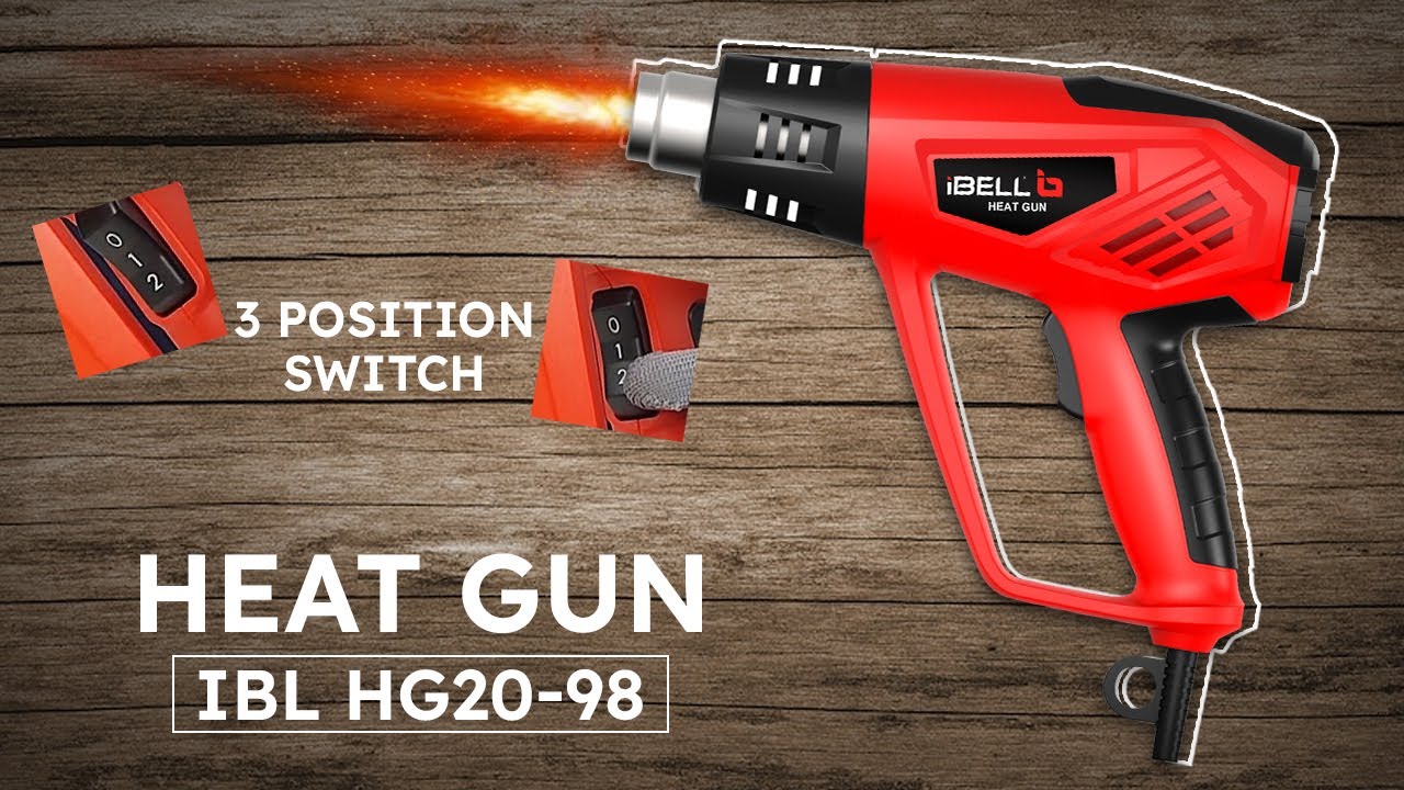 iBELL Heat Gun HG20-98 I with multiple operations I Air flow ...