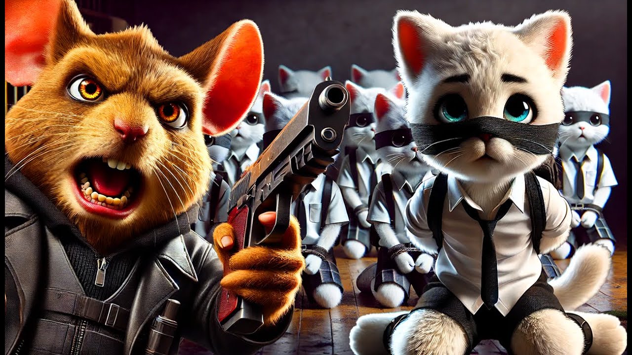 Poor Kitten Become a Hostage of Mighty Mouse #cat #cute #cutecat # ...