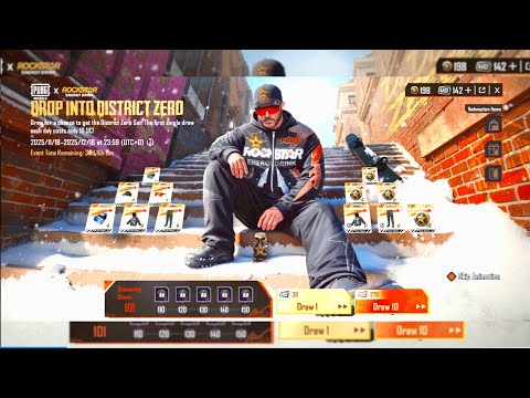 PUBG Mobile x Rockstar | Drop Into District Zero Lucky Spin Crate Opening #shorts 