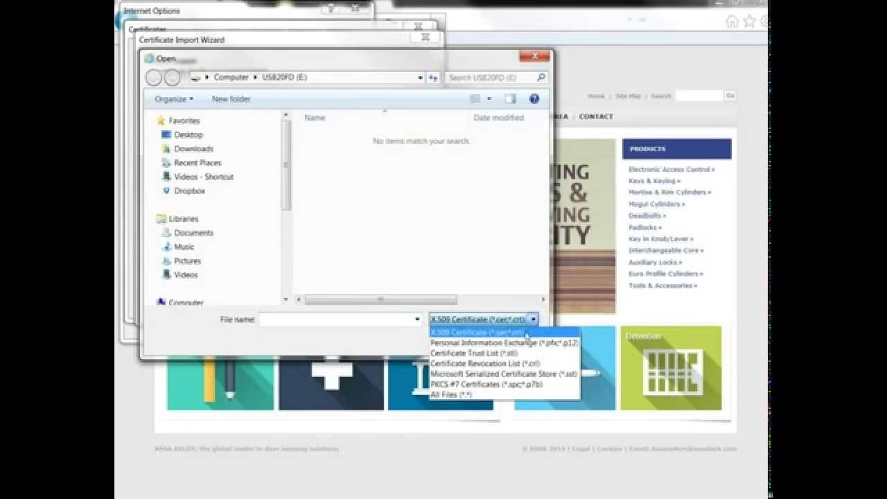 ASSA CLIQ Web Manager - Importing C-Key Certificates to Internet ...