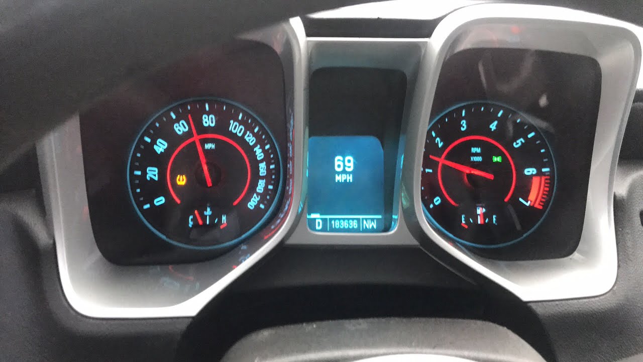Zl1 speedometer in my v6 camaro - YouTube