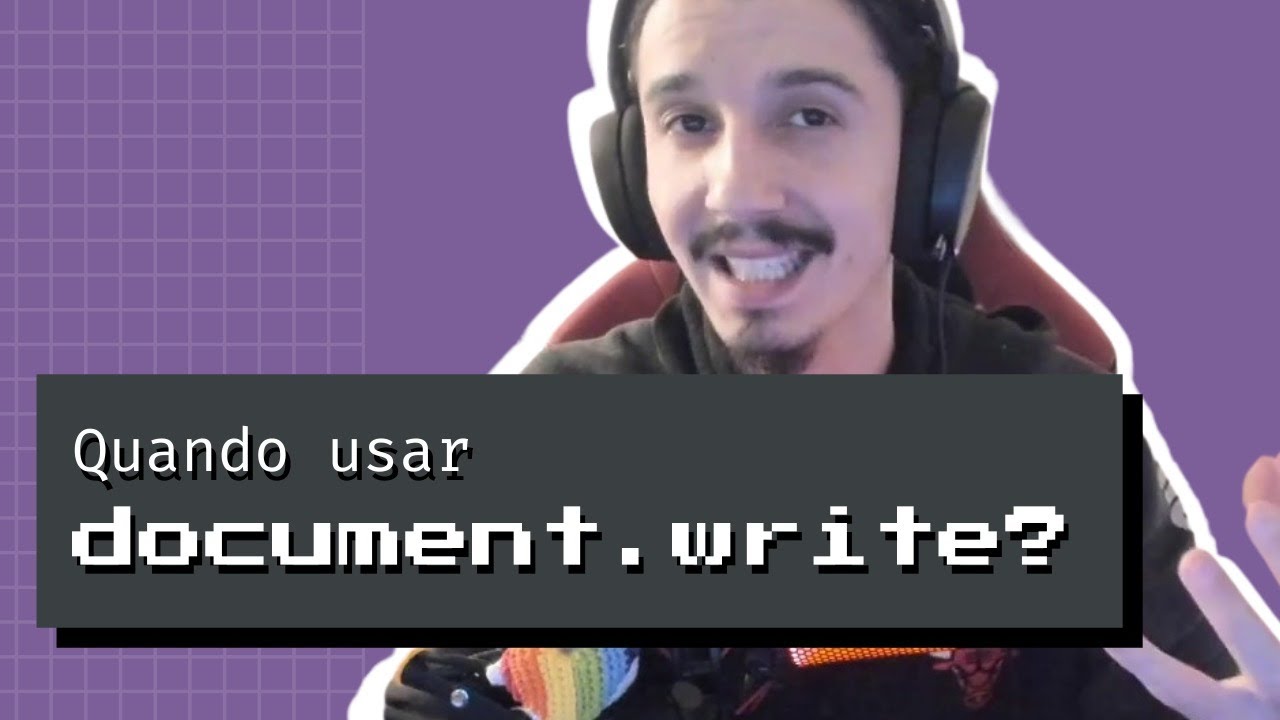 Quando usar o document.write? - YouTube