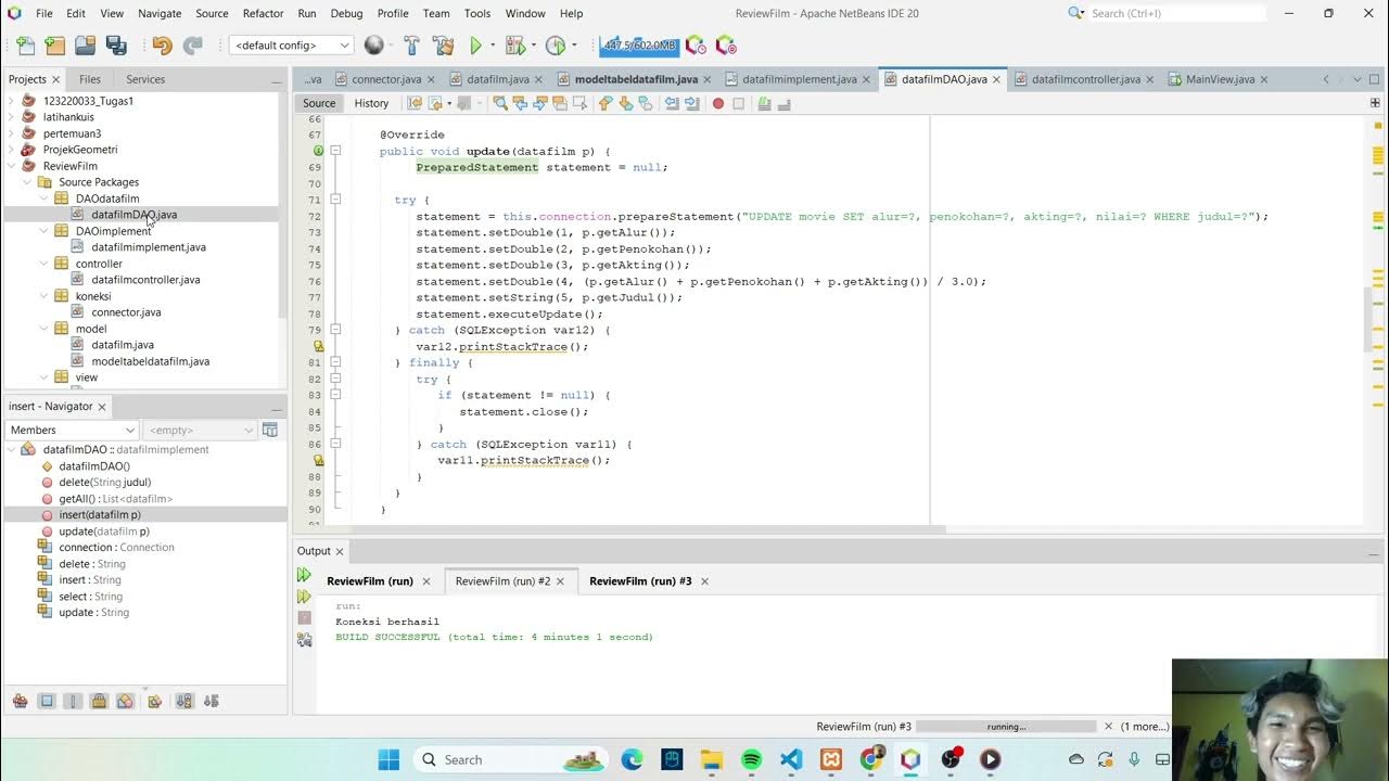 Tugas PBO CRUD dengan menggunakan konsep MVC, OOP dan konetikvitas database (JDBC) - YouTube
