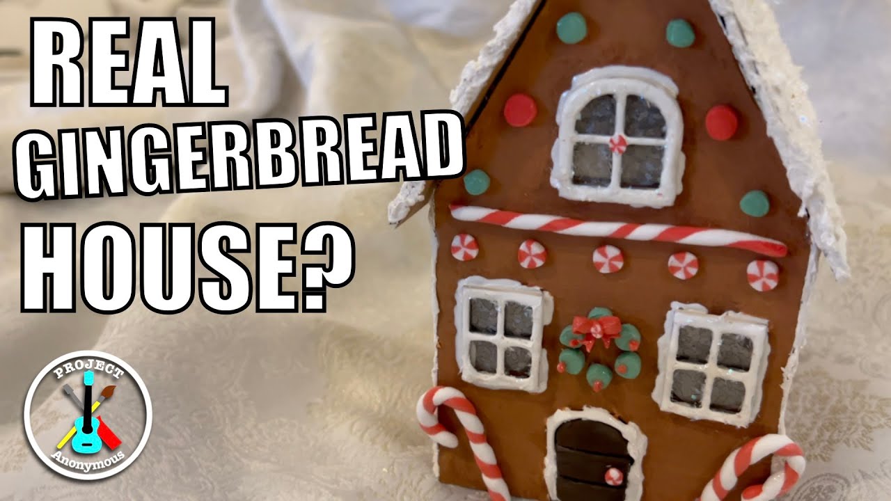 LASER CUT FAUX GINGERBREAD HOUSE FROM CARDBOARD 🎄 - YouTube