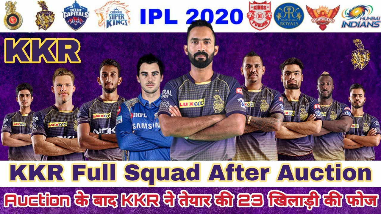 IPL2020 - Kolkata Knight riders Full Team Squad | KKR Squad 2020 |KKR ...