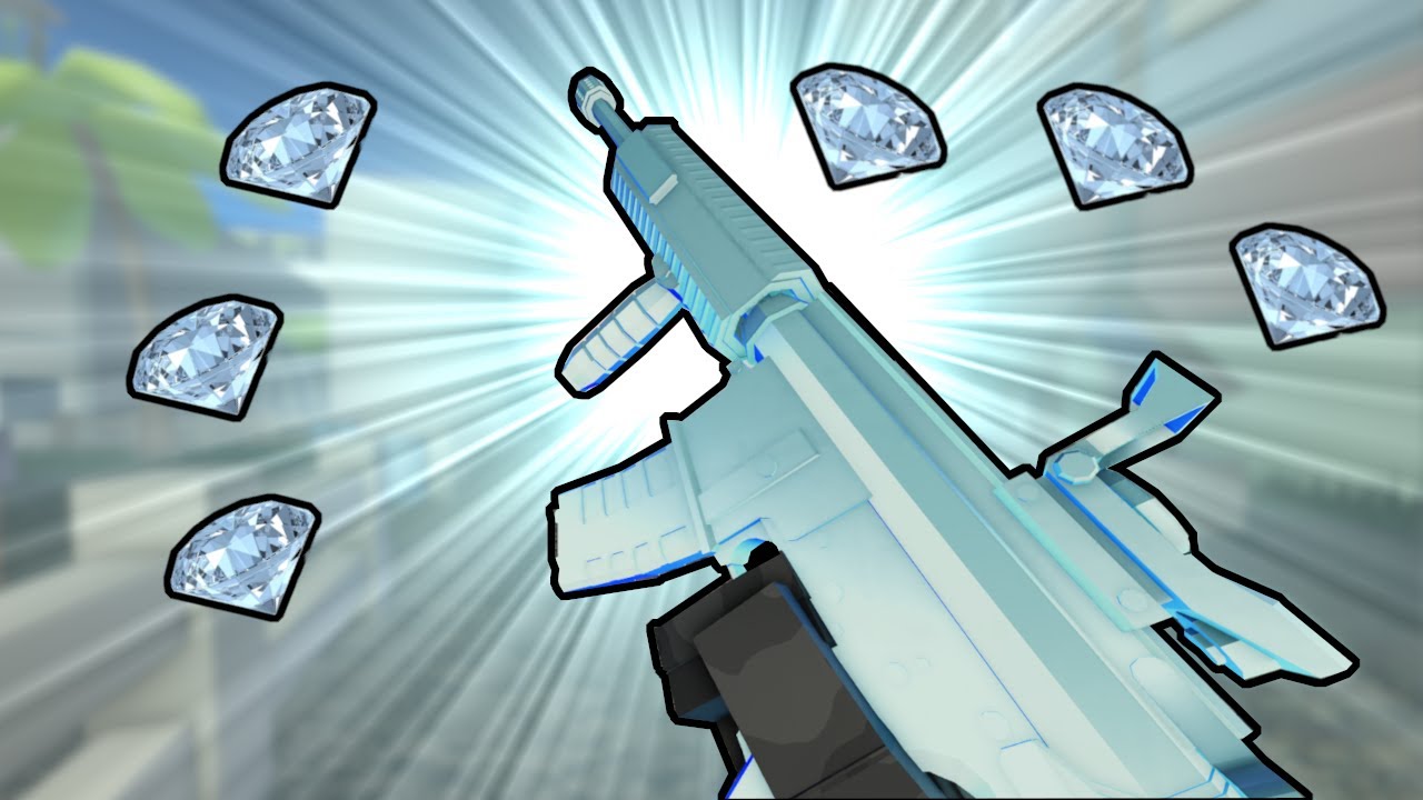 BLUE DIAMOND M4A1 UNLOCKED (Roblox Bad Business) - YouTube