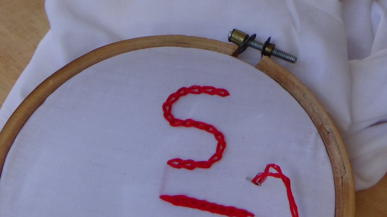 Hand Embroidery: Simple Chain Stitch - YouTube