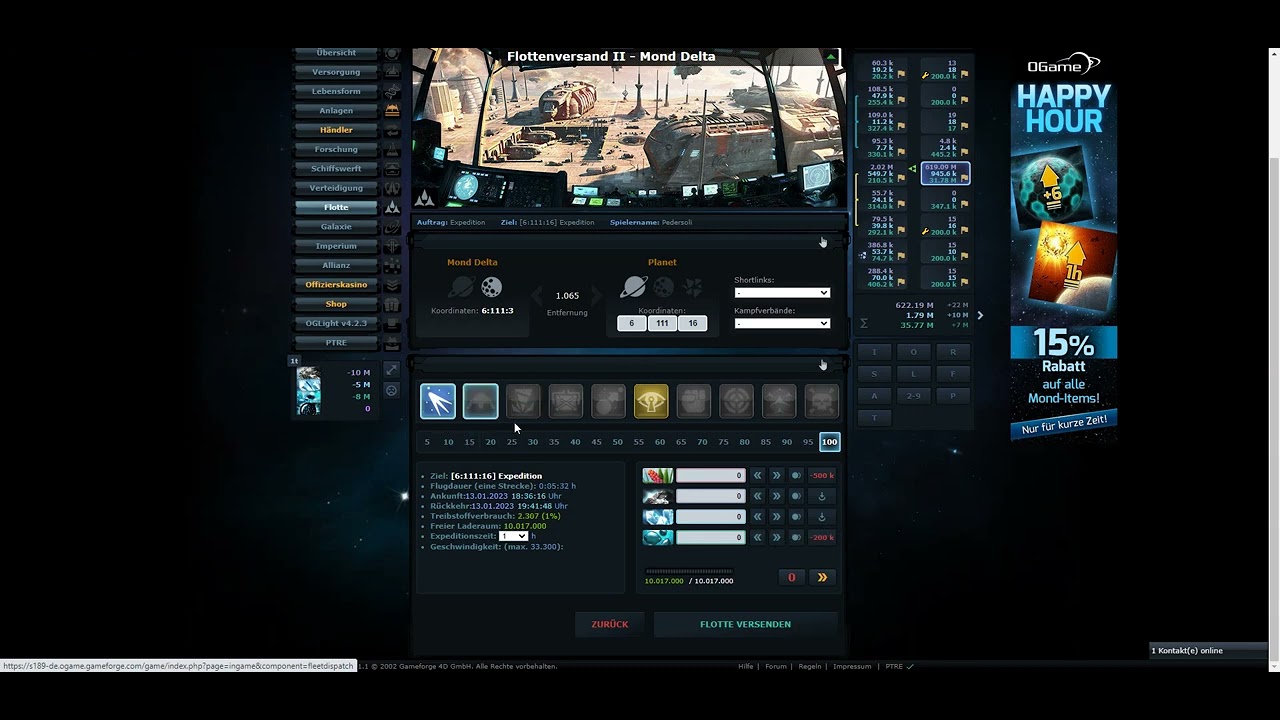 OGame - OGLight - Expos fliegen leicht gemacht - YouTube