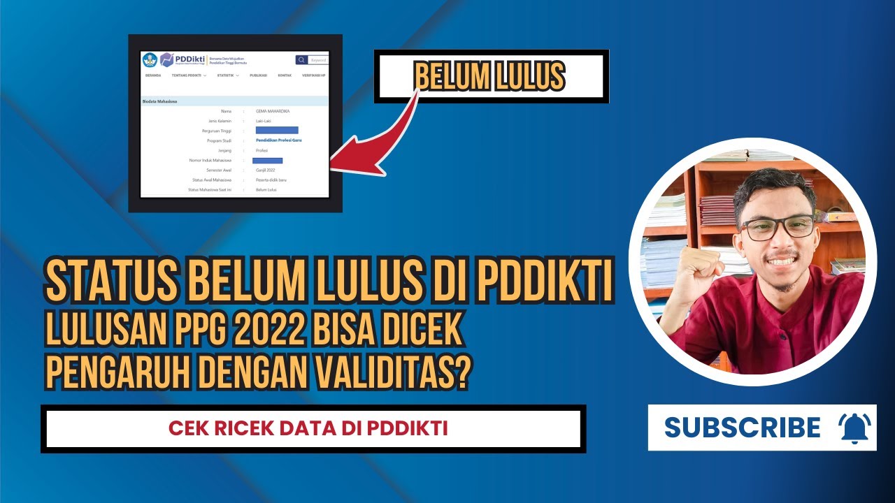 🚨 STATUS BELUM LULUS PDDIKTI UNTUK PPG DALJAB 2022 - Mempengaruhi ...