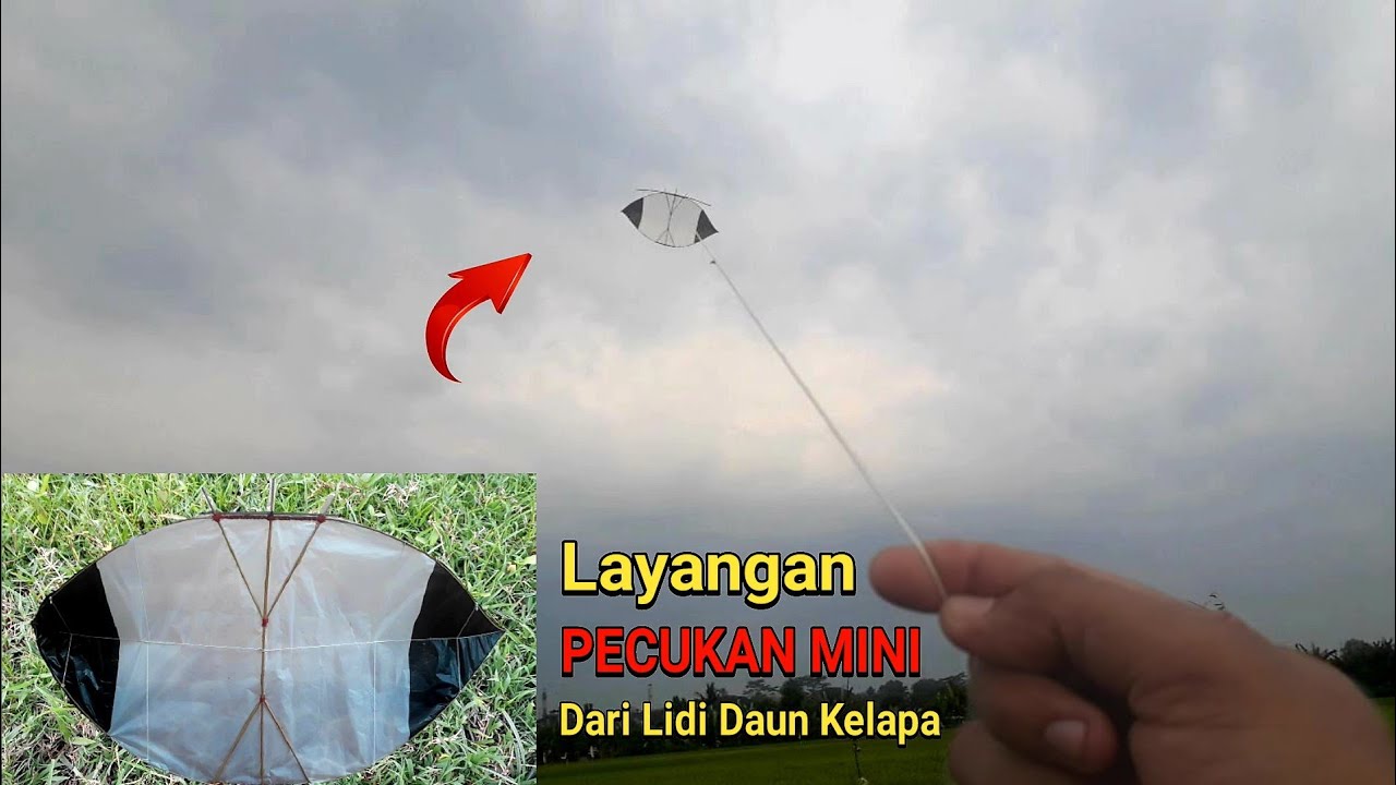 Cara Membuat Layangan Pecukan Mini Dari Lidi - YouTube