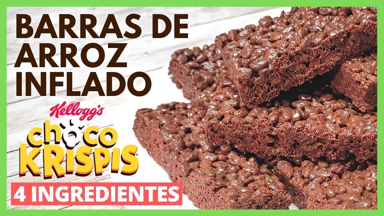 Como Hacer BARRAS DE CEREAL DE ARROZ INFLADO CHOCO KRISPIS con ...
