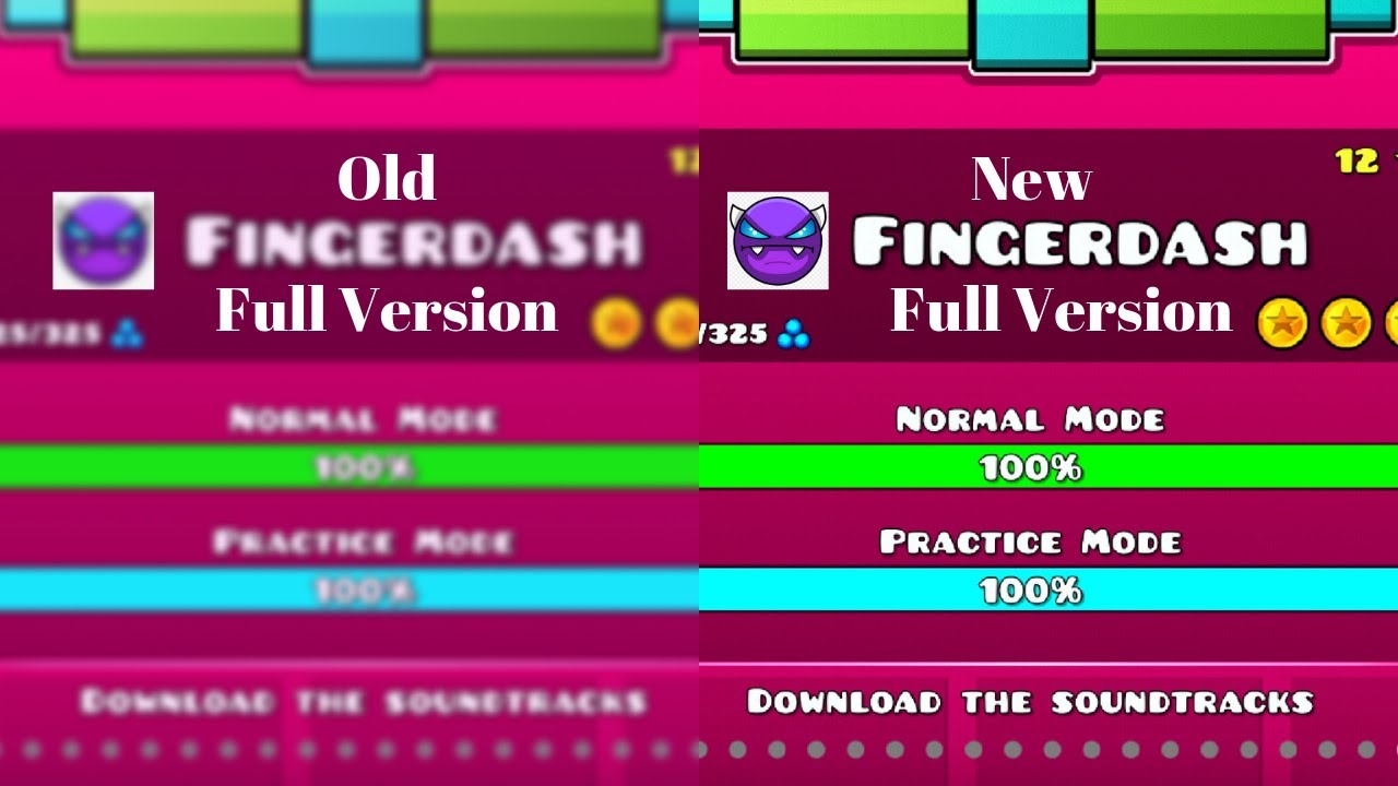 Fingerdash Full Versions - Old vs. New!! - YouTube