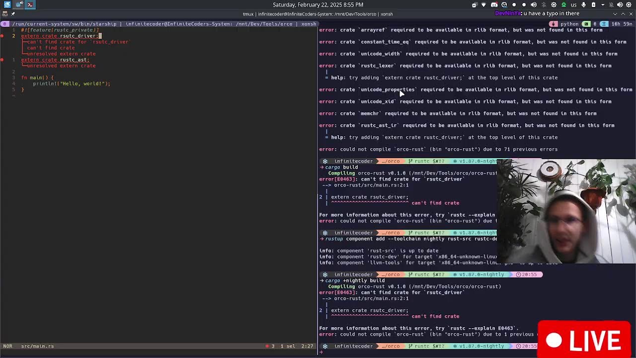 Sea of nodes? Tilde? C? Rust? OrCo! | !qotd !plushie - YouTube