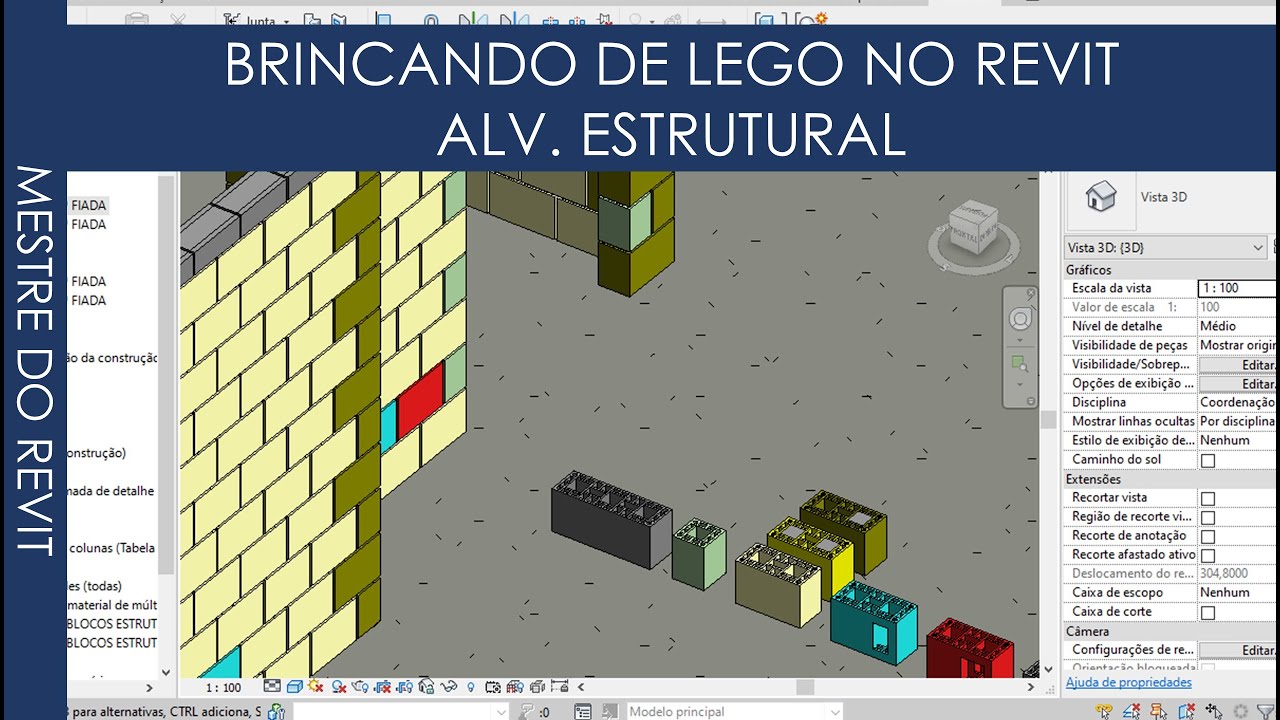 BRINCANDO DE LEGO NO REVIT - ALVENARIA ESTRUTURAL | Mestre do Revit ...
