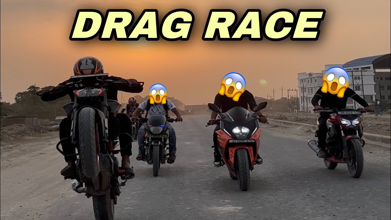DRAG RACE | KTM 200, DUKE 250,RAIDER 125, pulsar 150 😱 - YouTube