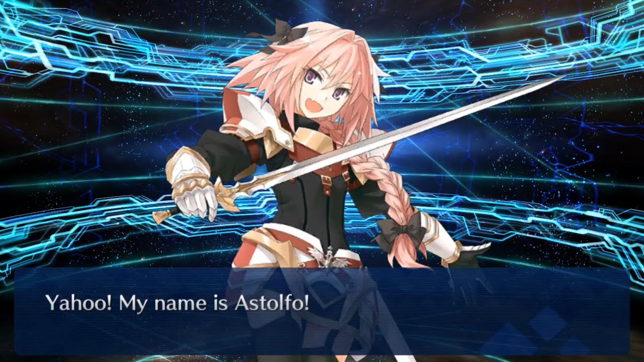Fate/Grand Order - Astolfo (Rider) Summon Voice line - YouTube