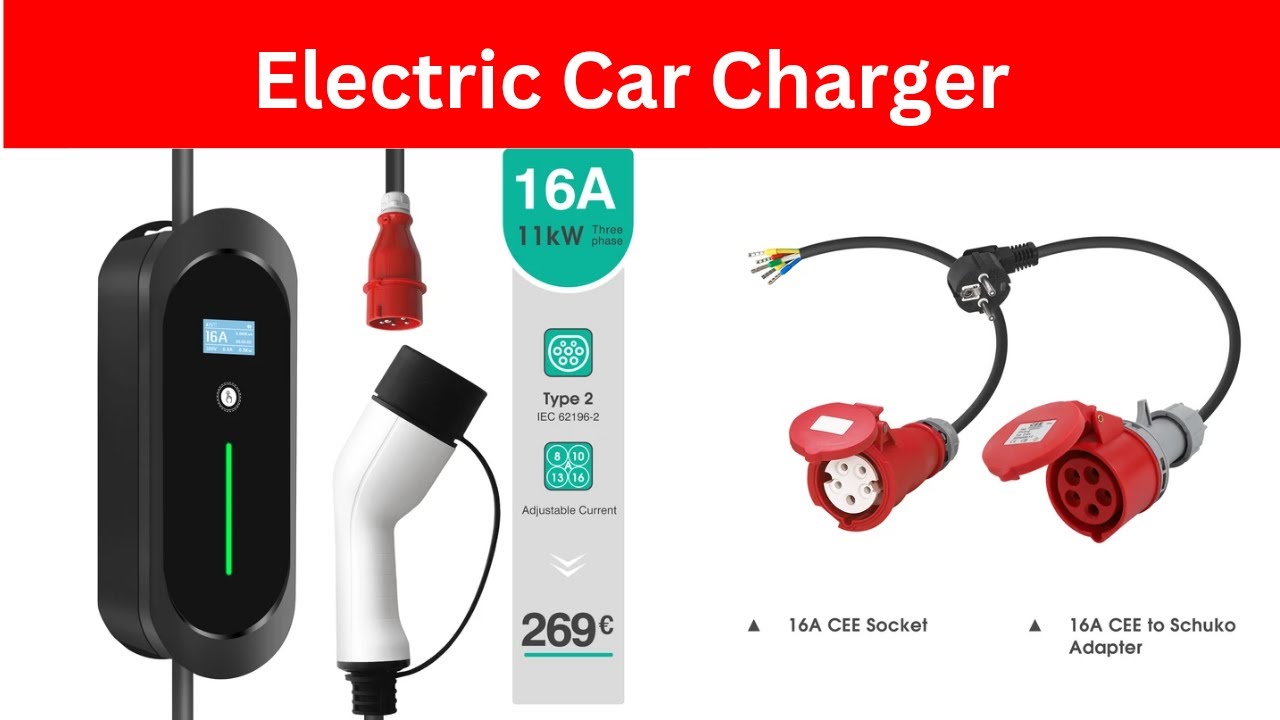 Electric Car Charger Type 2 CEE Plug Techshahin - YouTube